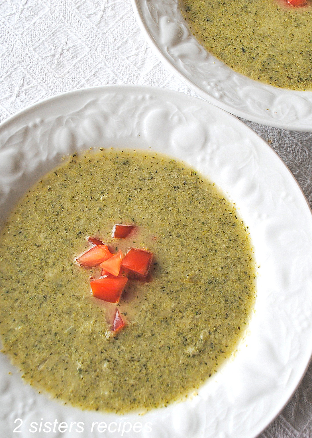 Creamy Broccoli Soup-without cream! - 2 Sisters Recipes by Anna and Liz