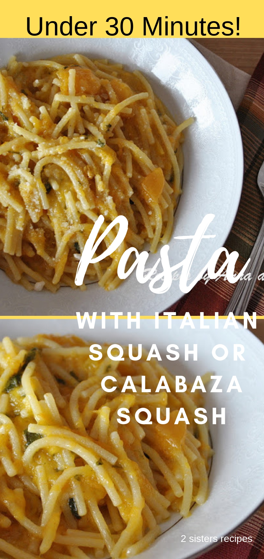 Pasta with Italian Squash or Calabaza Squash - 2 Sisters Recipes by ...