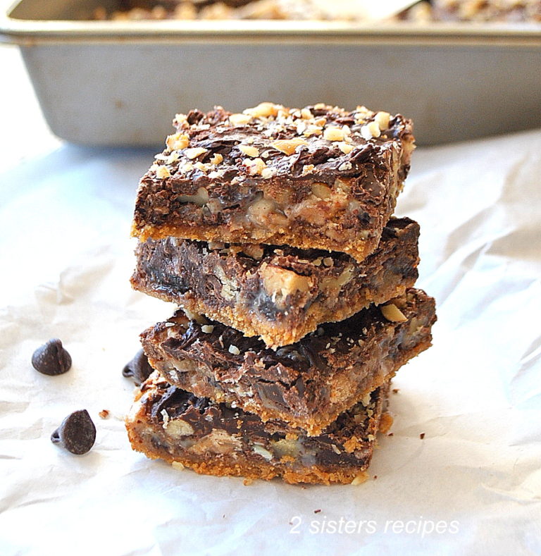 Dark Chocolate Magic Cookie Bars - 2 Sisters Recipes by Anna and Liz