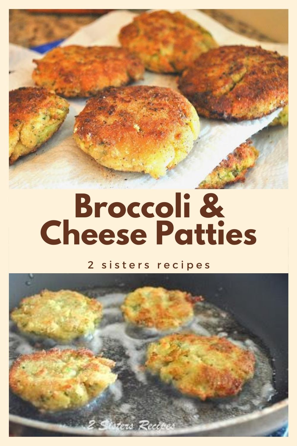 Broccoli and Cheese Patties - 2 Sisters Recipes by Anna and Liz
