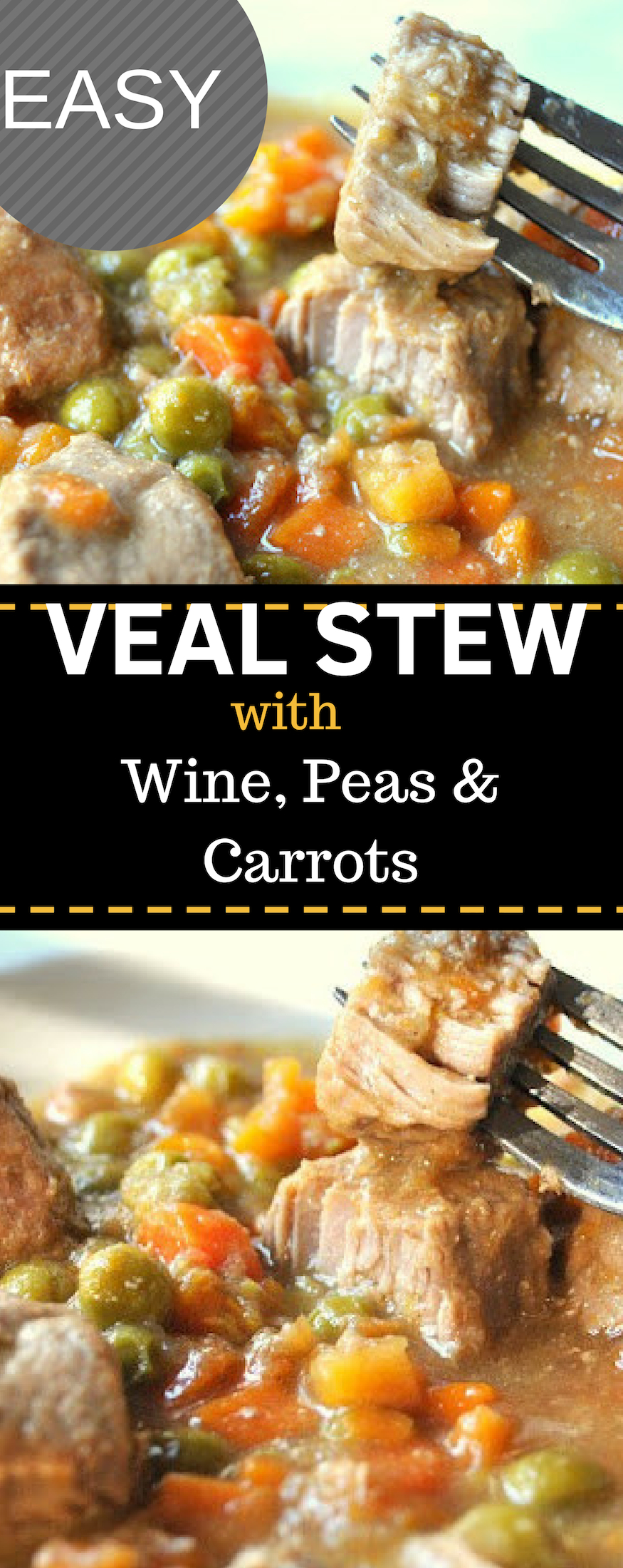 EASY Veal Stew with Wine Peas and Carrots - 2 Sisters Recipes by Anna ...