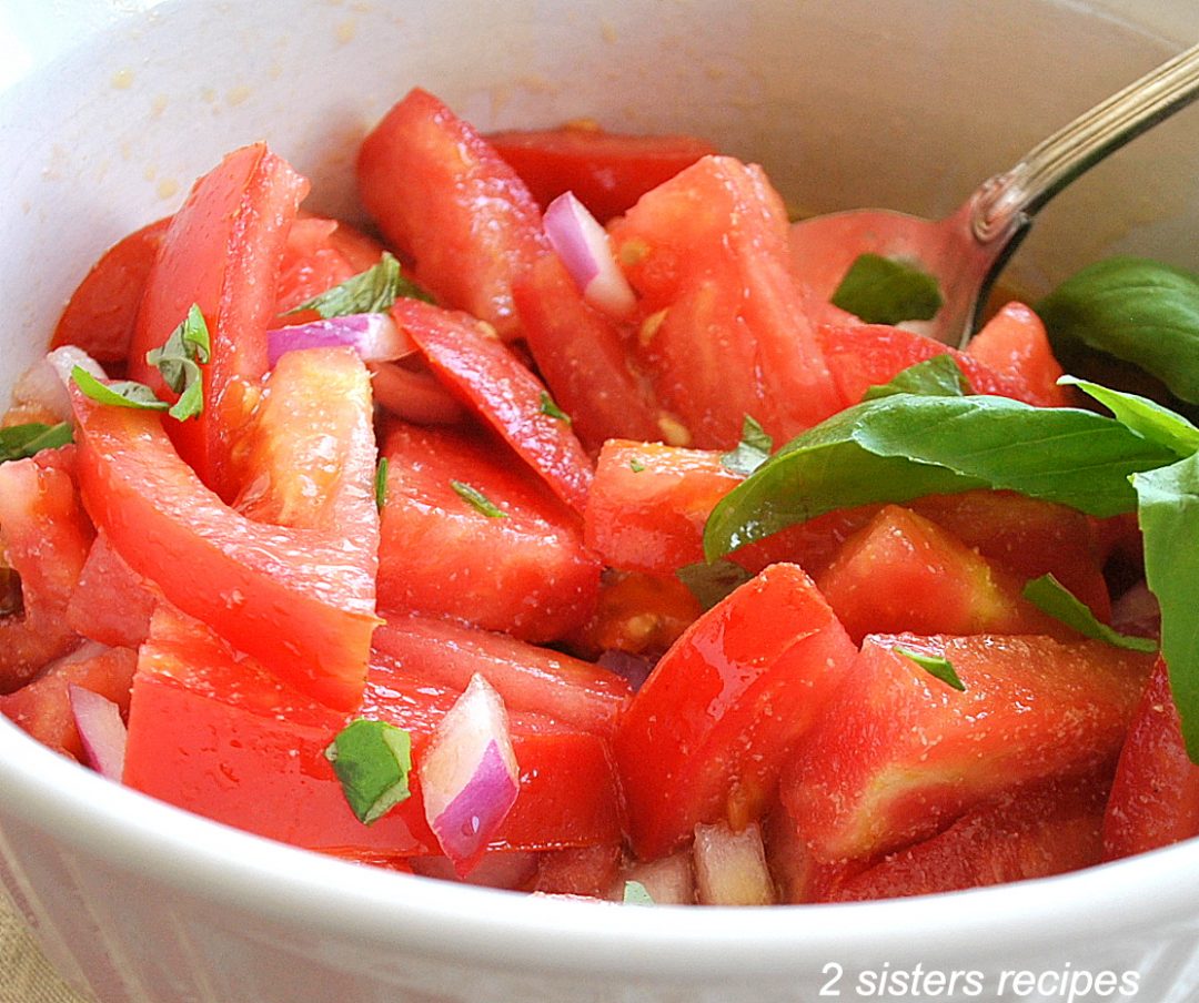 Easy Italian Tomato Salad (Marinated!) - 2 Sisters Recipes by Anna and Liz