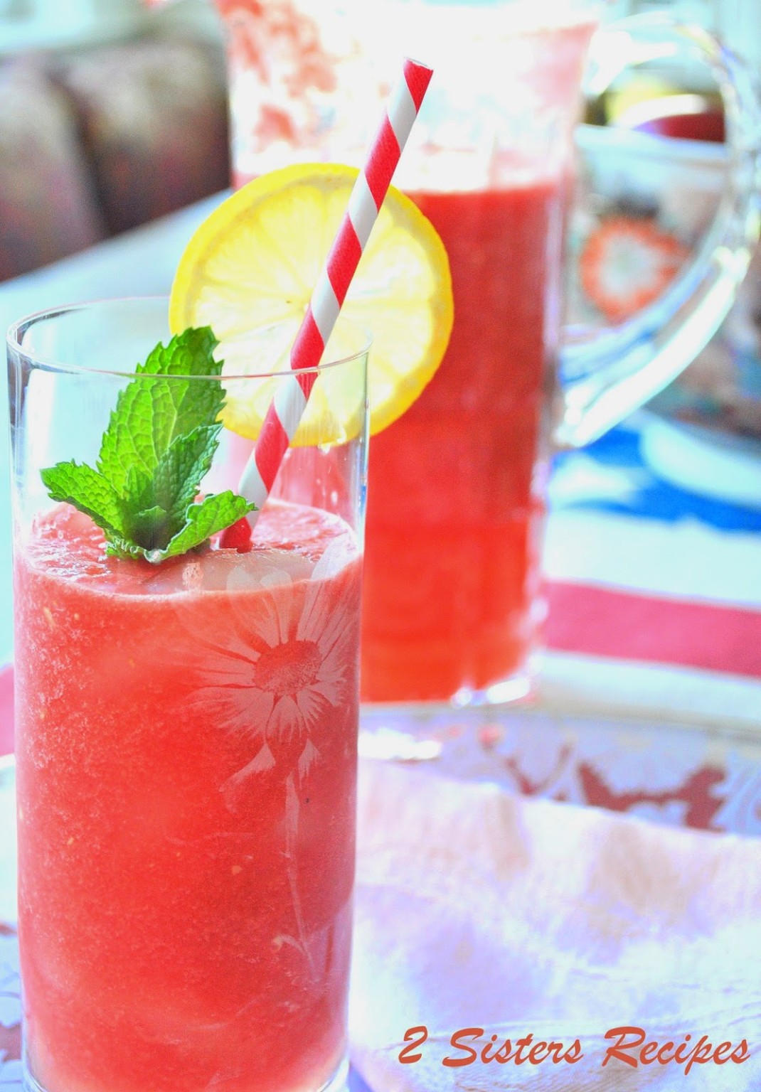 Fresh Watermelon Lemonade - 2 Sisters Recipes by Anna and Liz