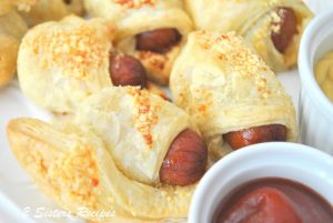 Parmesan Pastry Pups - 2 Sisters Recipes by Anna and Liz