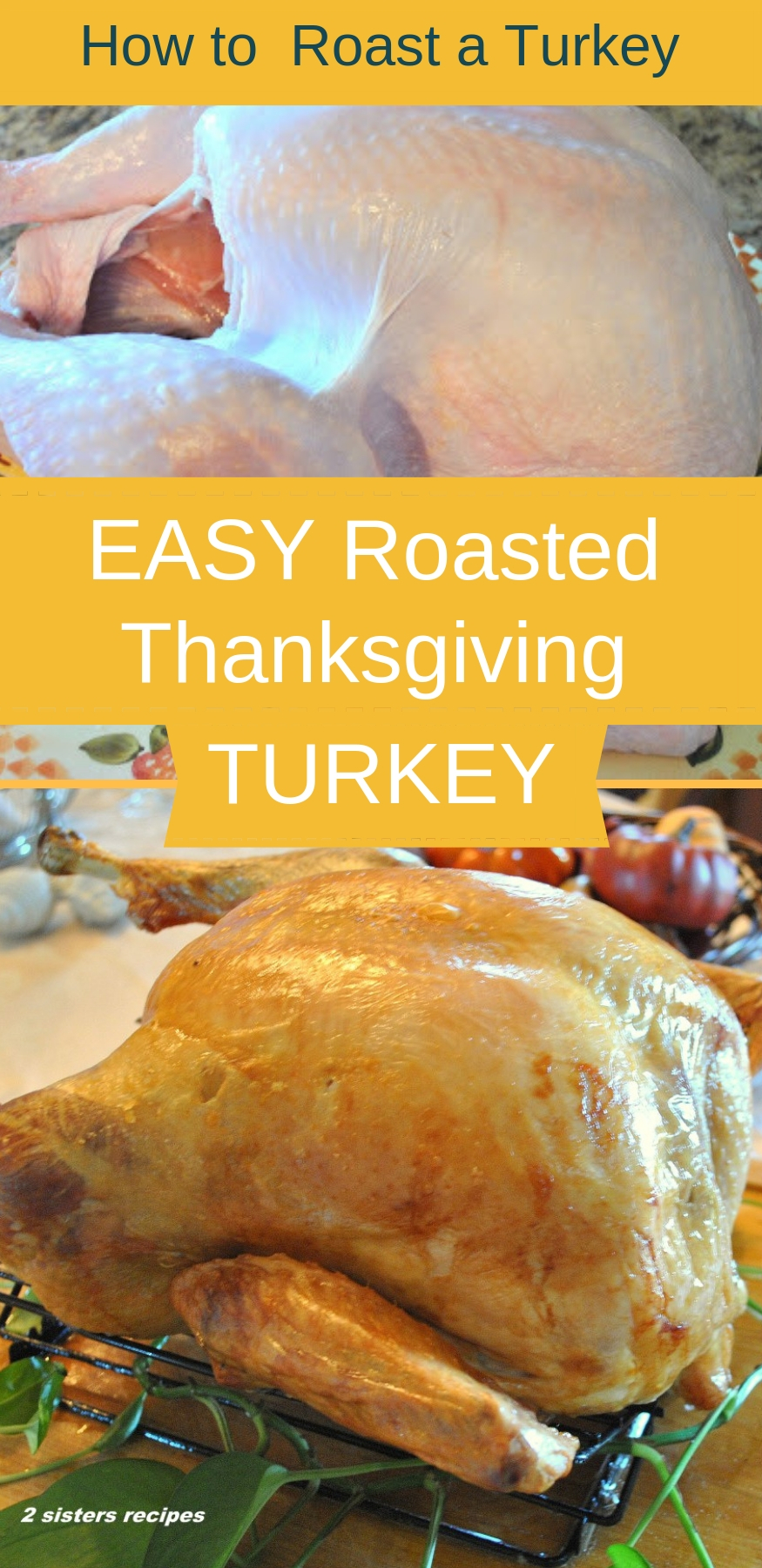 Roasted Thanksgiving Turkey - 2 Sisters Recipes by Anna and Liz