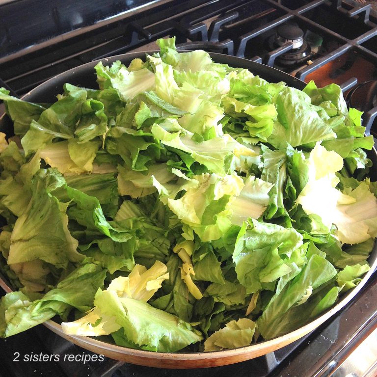 Mom's Sauteed Escarole - 2 Sisters Recipes by Anna and Liz