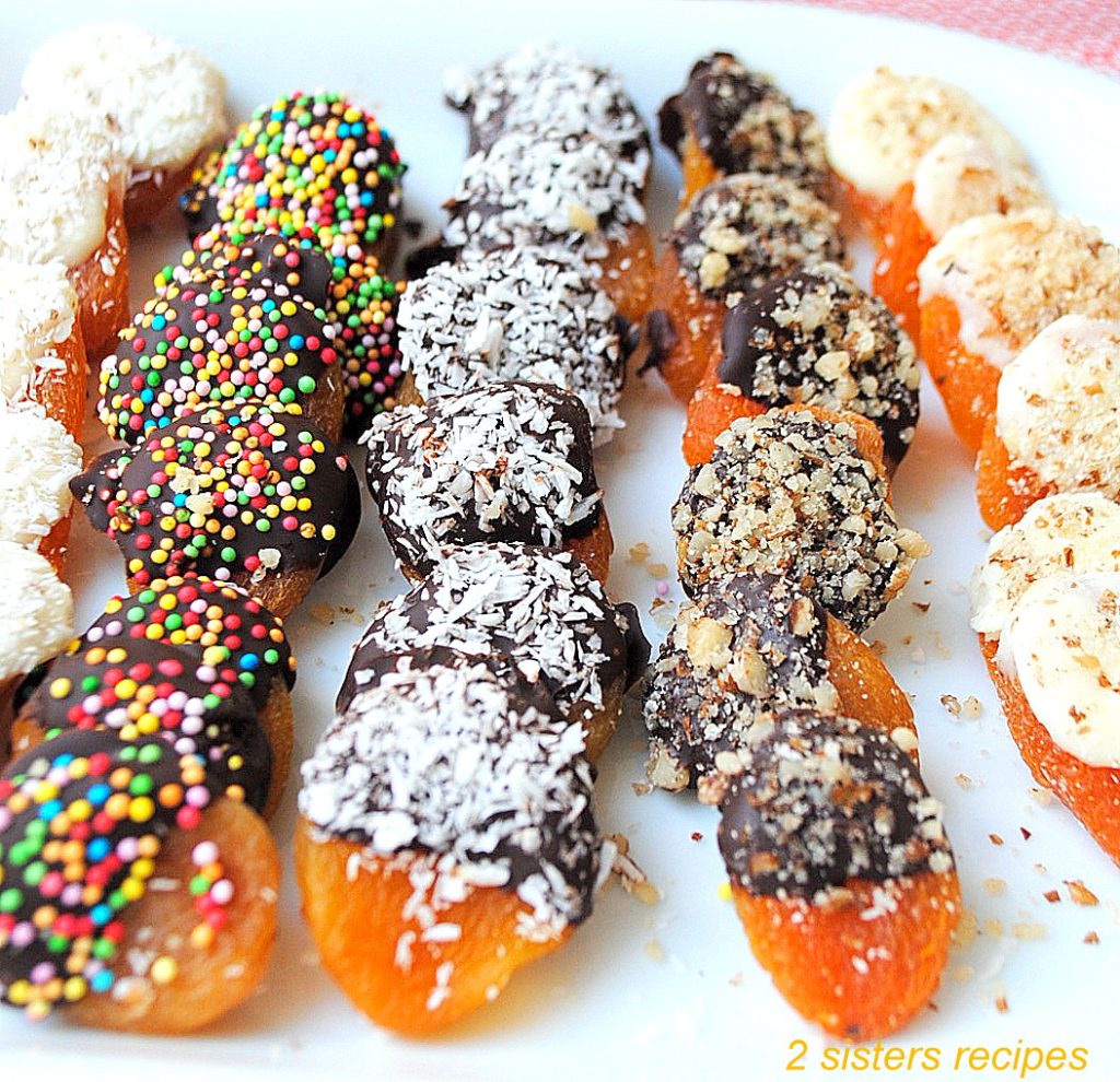 Chocolate-Dipped Apricots - 2 Sisters Recipes by Anna and Liz