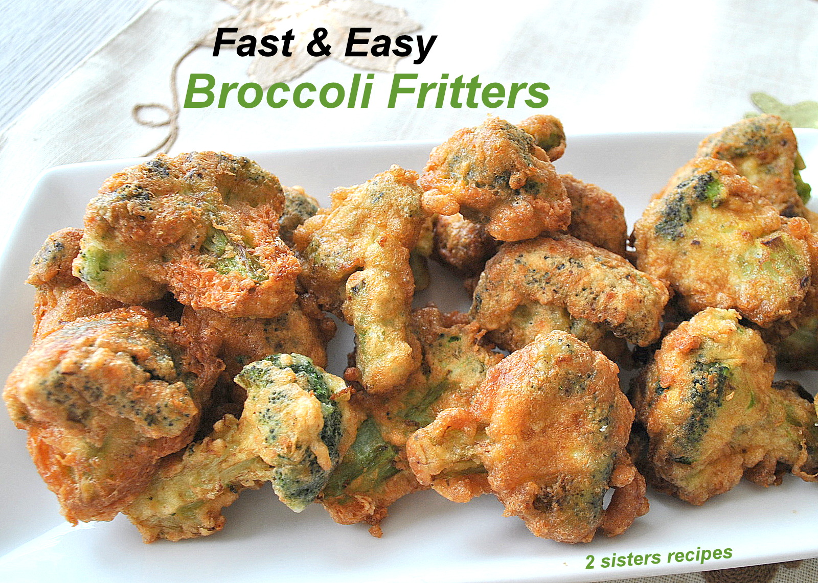 Artichoke Heart Fritters - 2 Sisters Recipes by Anna and Liz