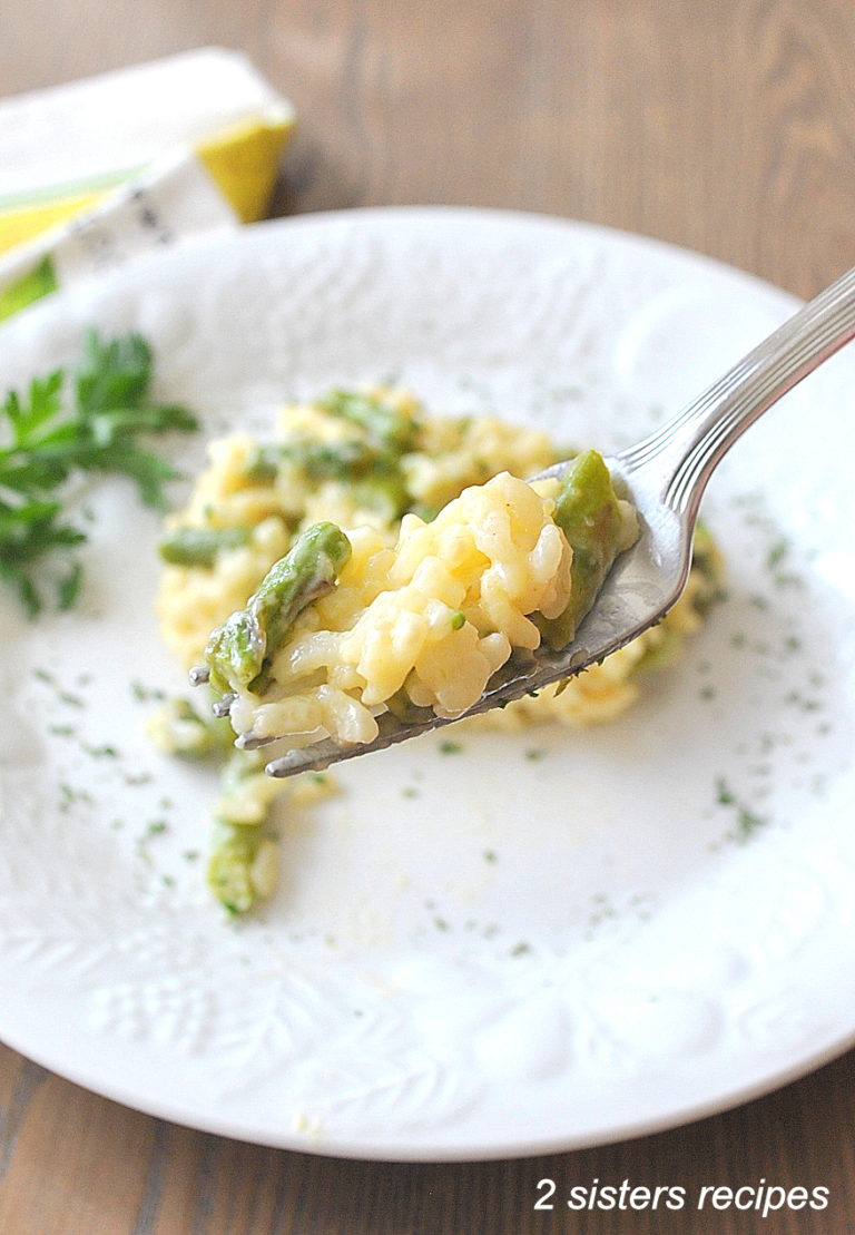 Creamy Asparagus Risotto - 2 Sisters Recipes by Anna and Liz