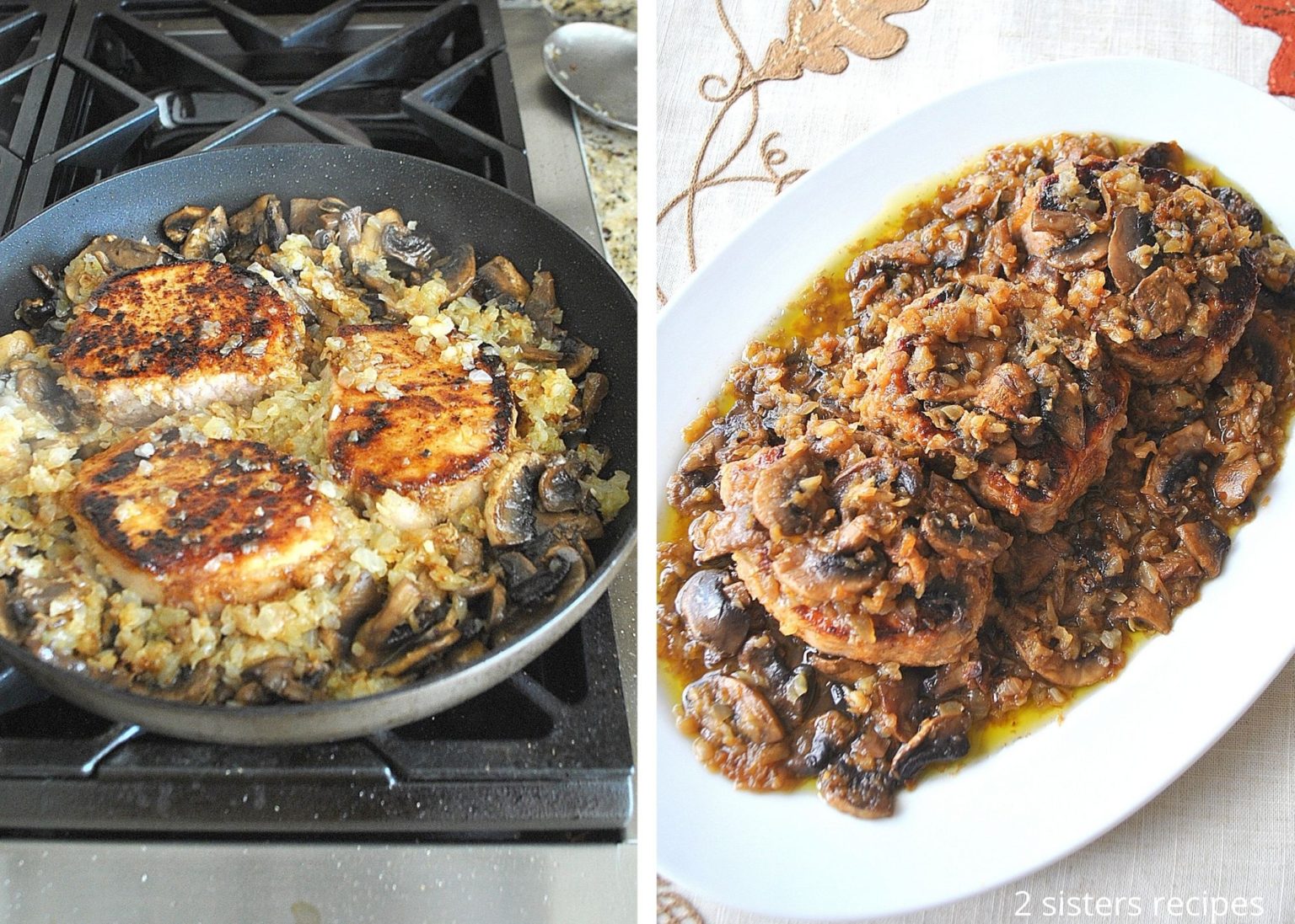 Classic Pork Chop Marsala - 2 Sisters Recipes by Anna and Liz