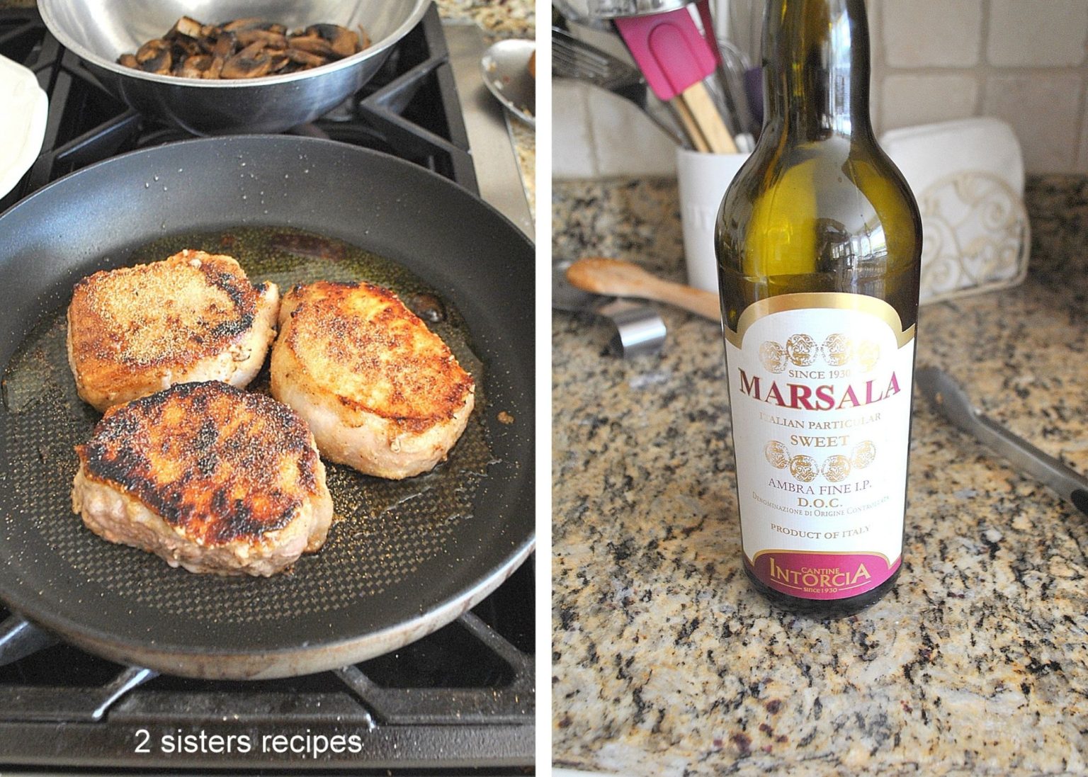 Classic Pork Chop Marsala - 2 Sisters Recipes by Anna and Liz