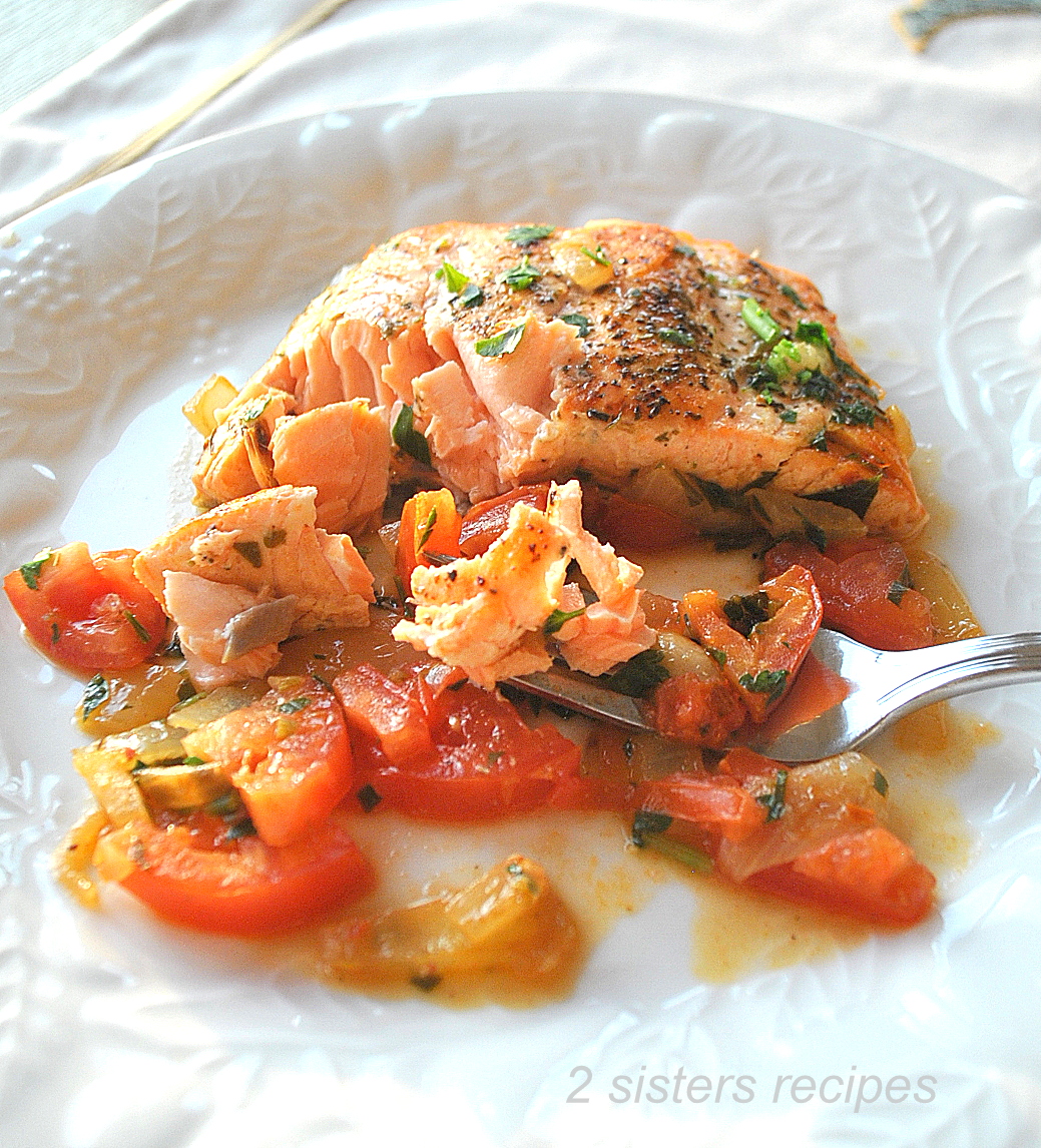 Pan-Seared Salmon with Relish - 2 Sisters Recipes by Anna and Liz