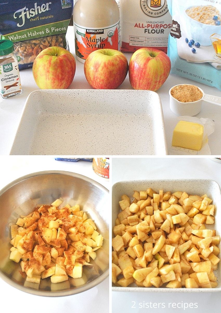 Easy Maple Walnut Apple Crisp - 2 Sisters Recipes by Anna and Liz