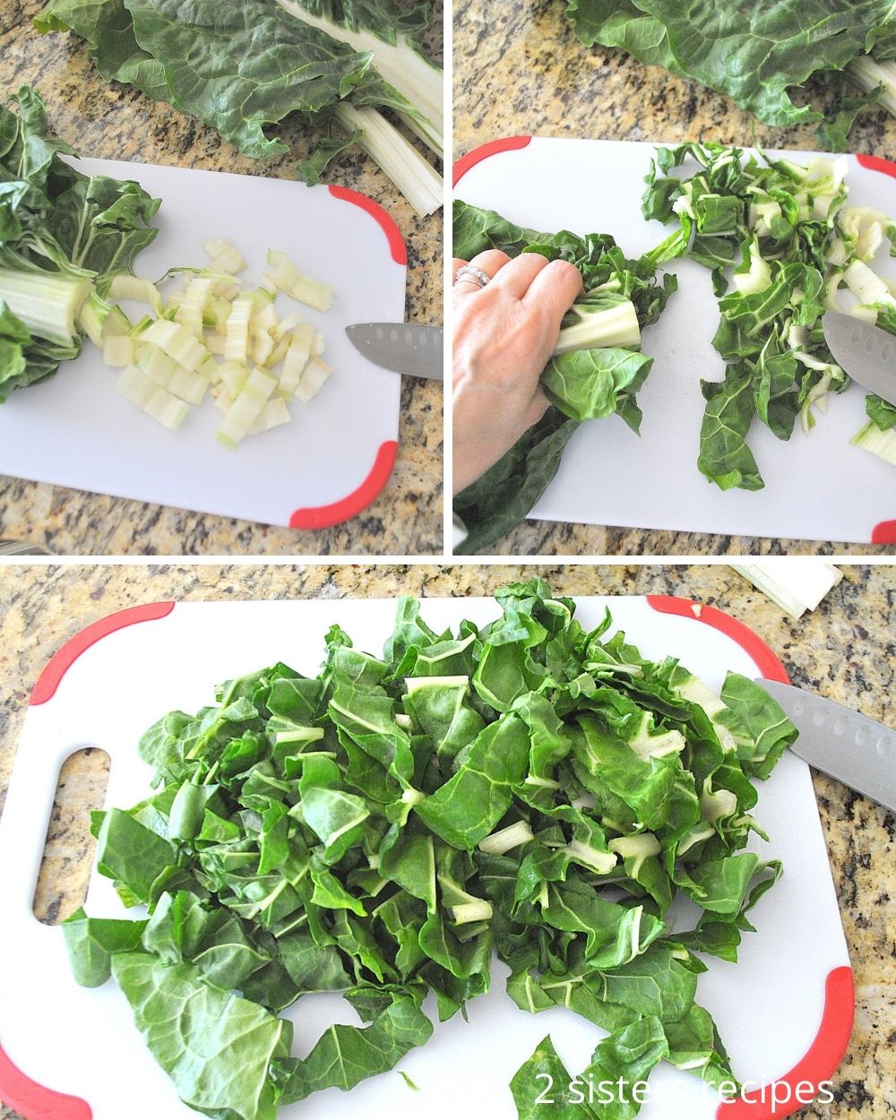 How To Clean Swiss Chard - 2 Sisters Recipes by Anna and Liz