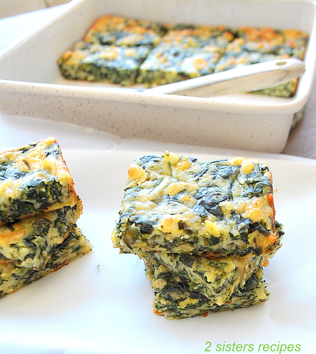 Spinach and Cheese Squares - 2 Sisters Recipes by Anna and Liz