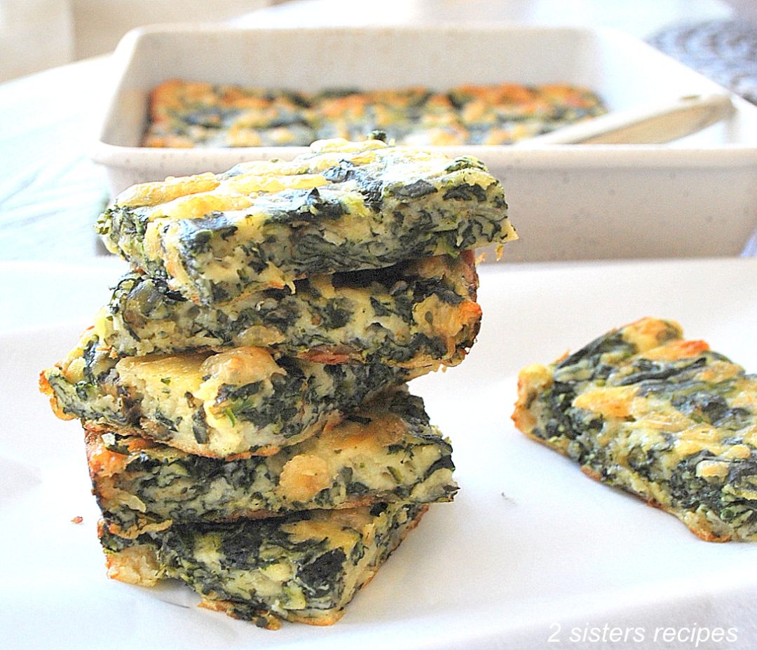 Spinach and Cheese Squares - 2 Sisters Recipes by Anna and Liz