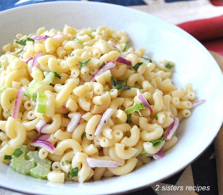 Easy Italian Macaroni Salad - 2 Sisters Recipes by Anna and Liz
