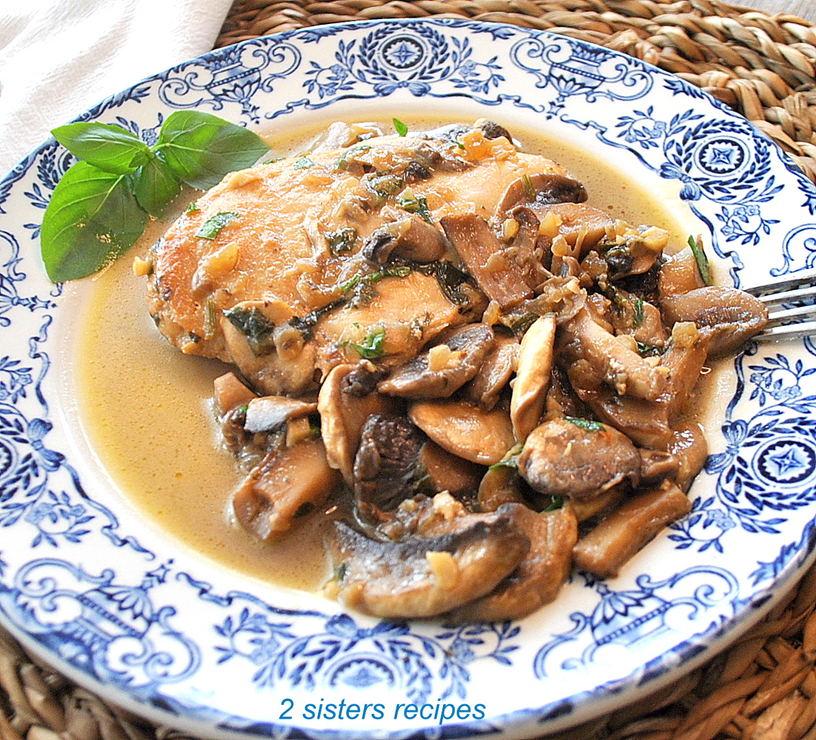 Skillet Chicken Mushroom Dinner - 2 Sisters Recipes by Anna and Liz
