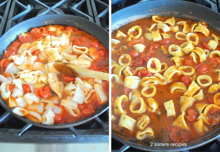 Calamari Fra Diavolo Recipe - 2 Sisters Recipes by Anna and Liz