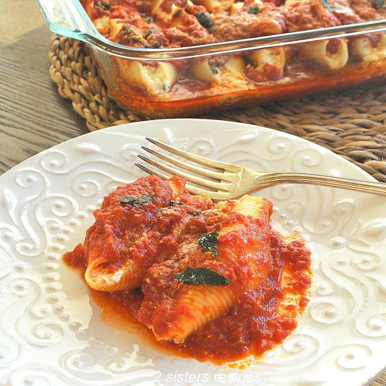 Easy Stuffed Shells - 2 Sisters Recipes by Anna and Liz