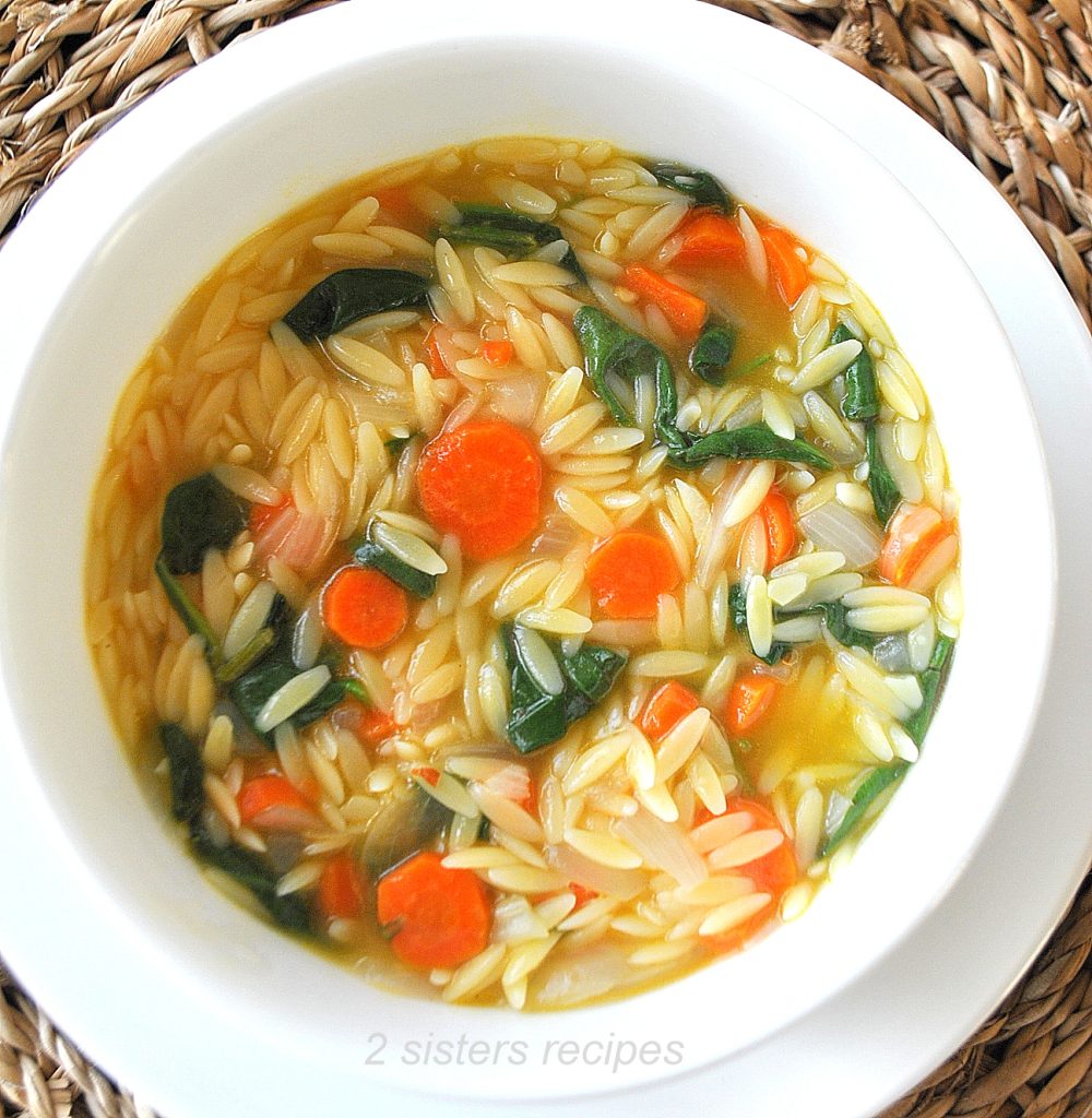 Lemon Orzo Soup - 2 Sisters Recipes by Anna and Liz