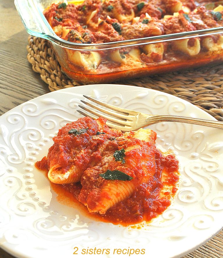Easy Stuffed Shells - 2 Sisters Recipes by Anna and Liz