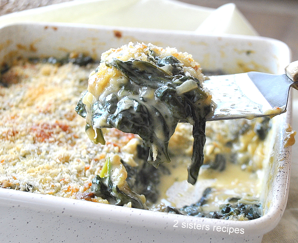 Creamy Spinach Gratin - 2 Sisters Recipes by Anna and Liz