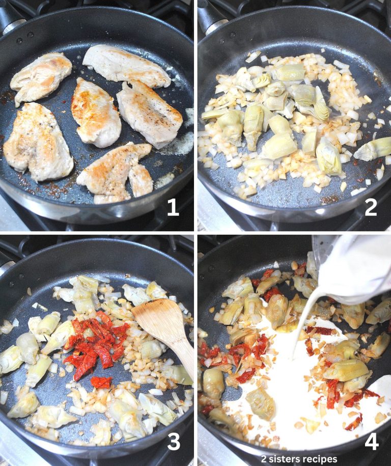 Tuscan Creamy Chicken Breasts - 2 Sisters Recipes by Anna and Liz