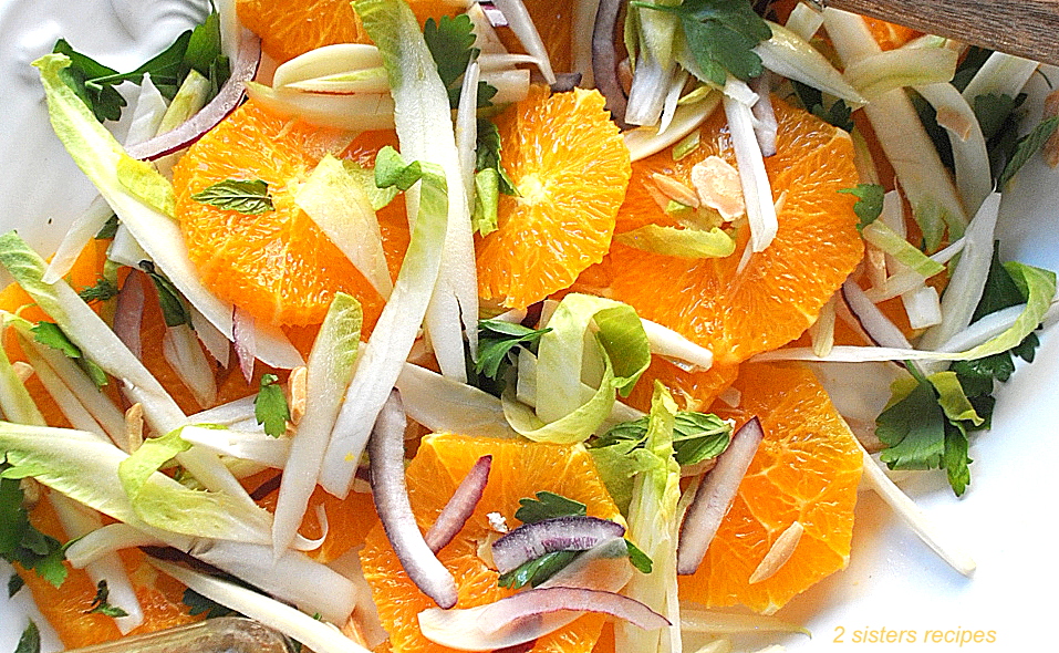 Fall Orange Endive Salad - 2 Sisters Recipes by Anna and Liz