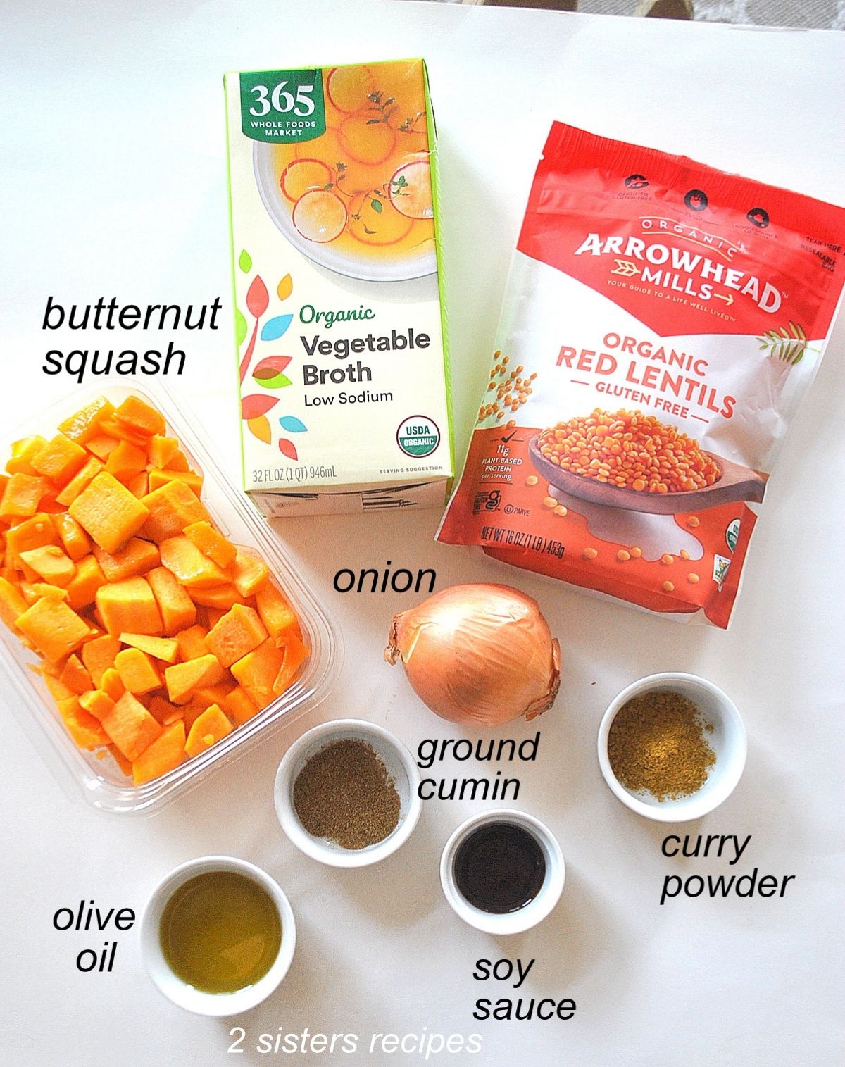 Creamy Butternut Squash & Red Lentil Soup - 2 Sisters Recipes by Anna ...